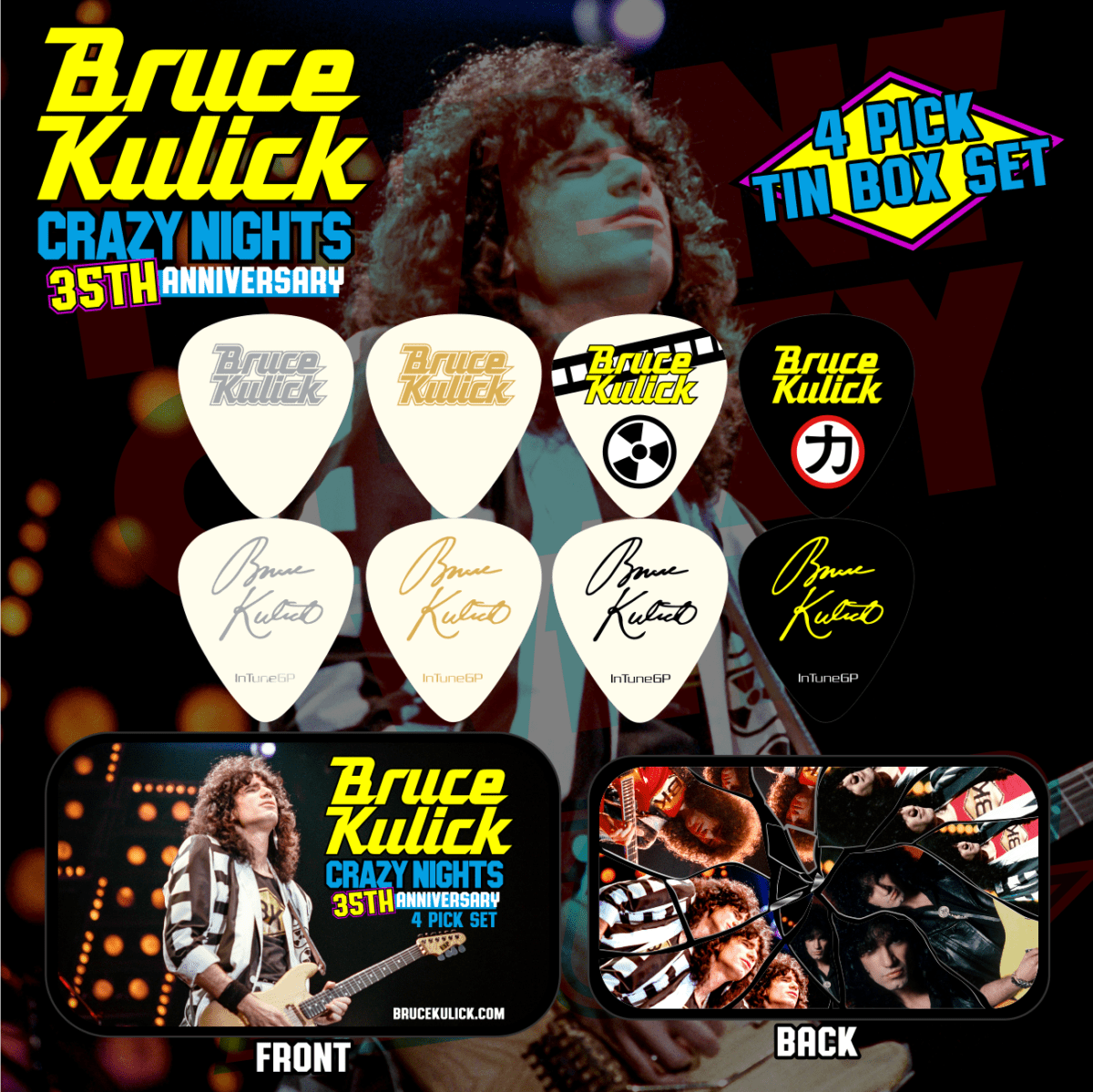 35th Anniversary Crazy Nights Pick Tin Set - BruceKulick.com-The ...